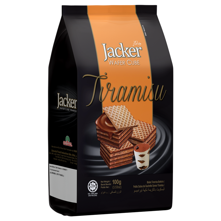 Jacker Wafer Cube 100g Tiramisu – Oriental Food Industries Sdn Bhd