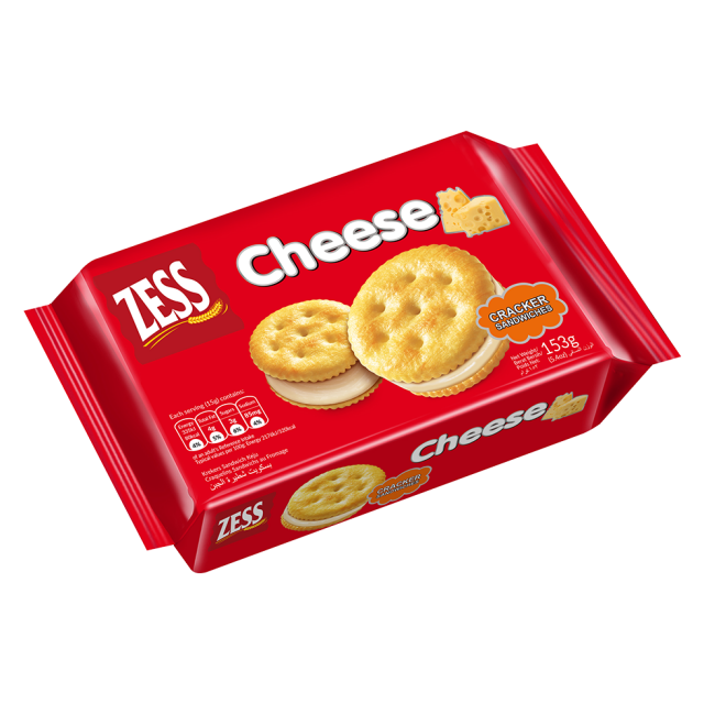 Zess Cracker Sandwiches Cheese 153g – Oriental Food Industries Sdn Bhd