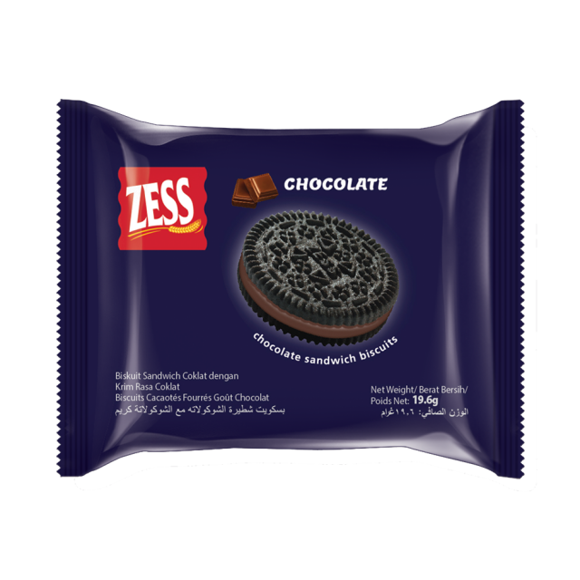 Zess Chocolate Sandwich Biscuits Chocolate 19.6g – Oriental Food ...